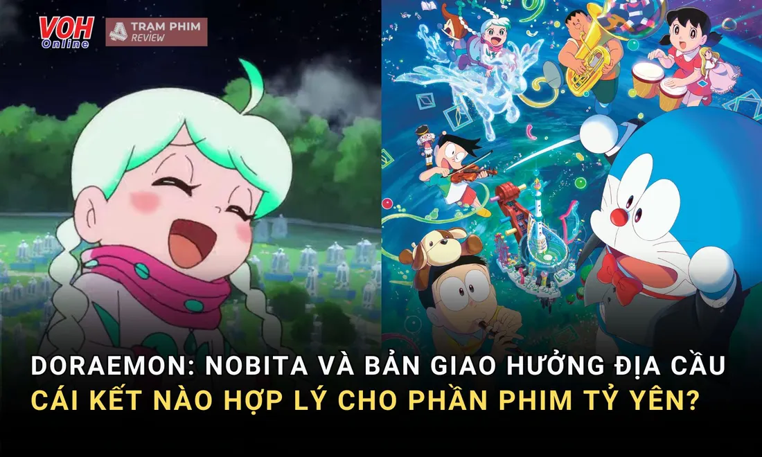 Review Doraemon: Nobita Và Bản Giao Hưởng Địa Cầu - âm nhạc xua tan cái ác