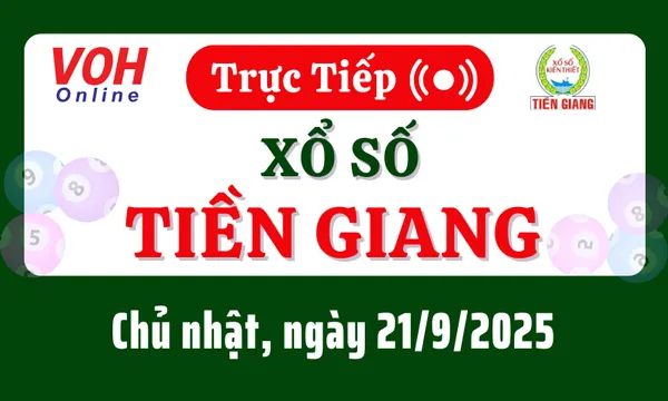 XSTG 21/9 - Kết quả xổ số Tiền Giang hôm nay chủ nhật ngày 21/9/2025