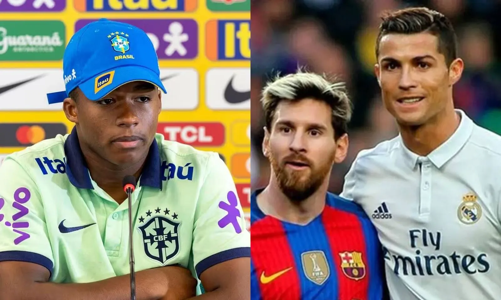 Thần đồng Brazil tuyên bố: "Messi hay đấy nhưng tôi là fan của Ronaldo"